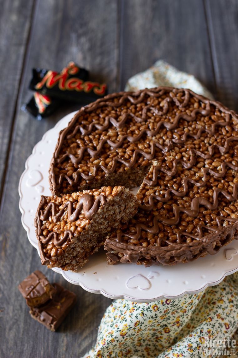 Torta Mars e riso soffiato senza cottura | Marianna Pascarella